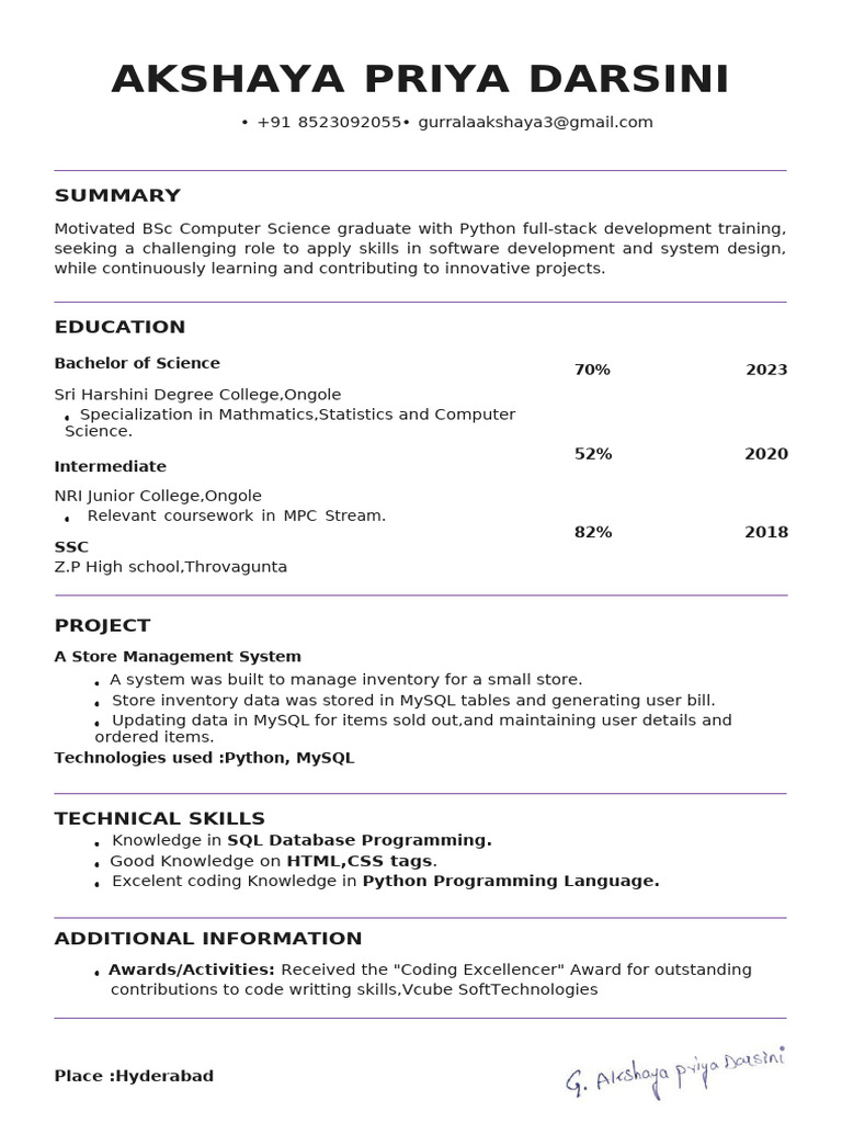 Akshaya Priya Darsini | PDF