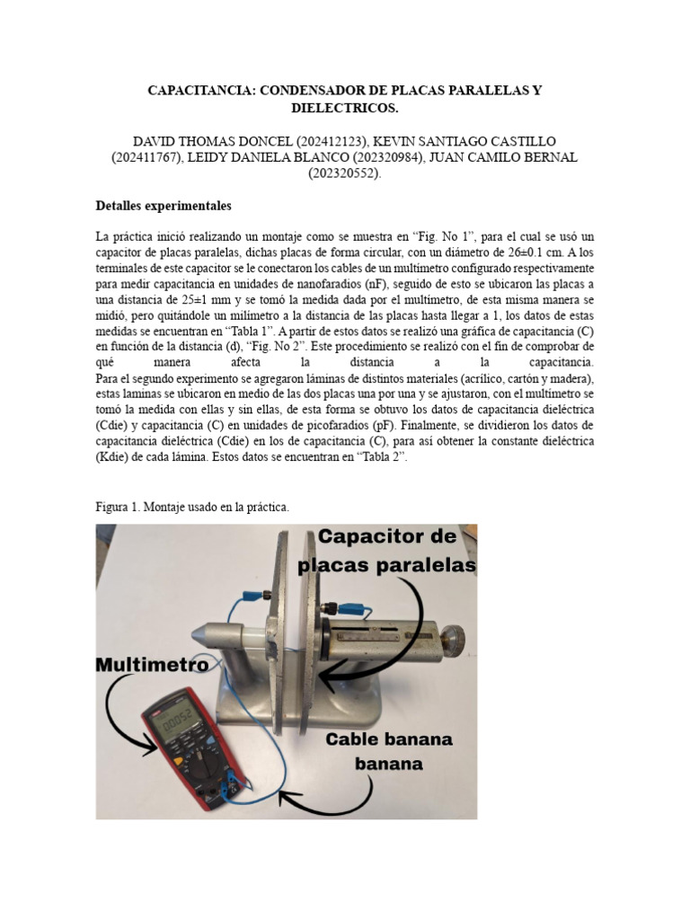Capacitancia en Condensadores: Placas y Dieléctricos | PDF | Capacidad | Condensador