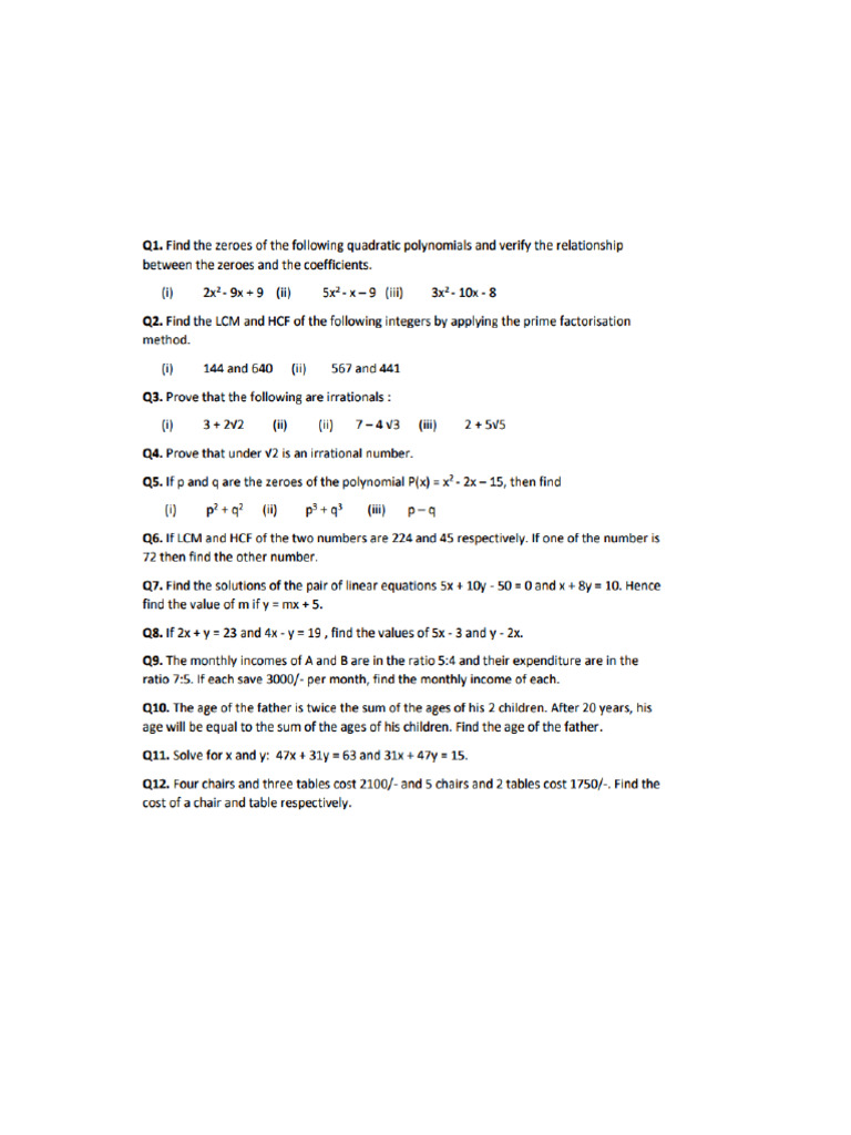 CLASS-10-summer-assignment (1) | PDF | Series And Parallel Circuits | Electric Current