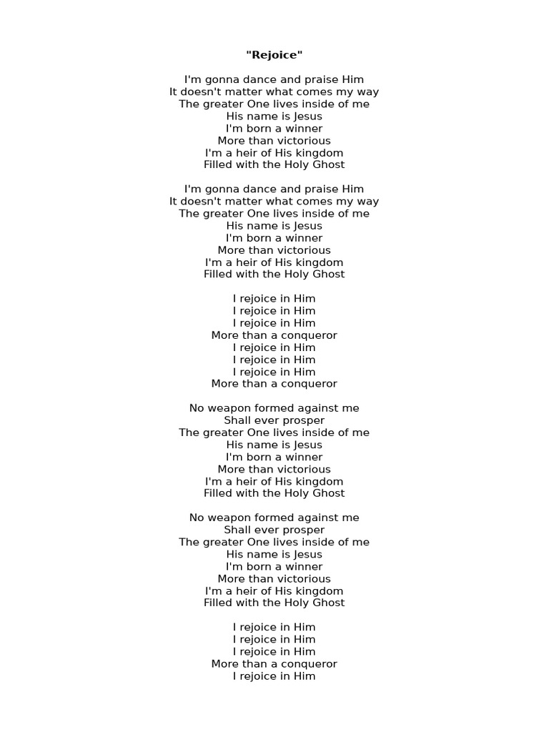 Rejoice Sinach | PDF