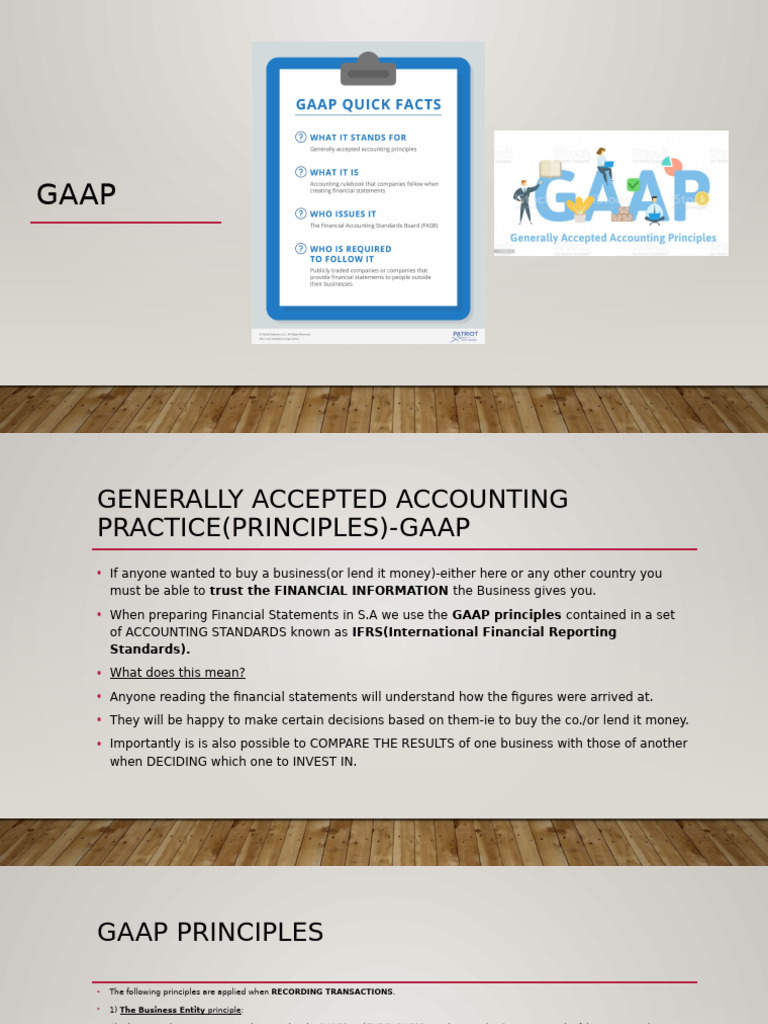 Understanding GAAP Principles in Accounting | PDF | Debits And Credits ...