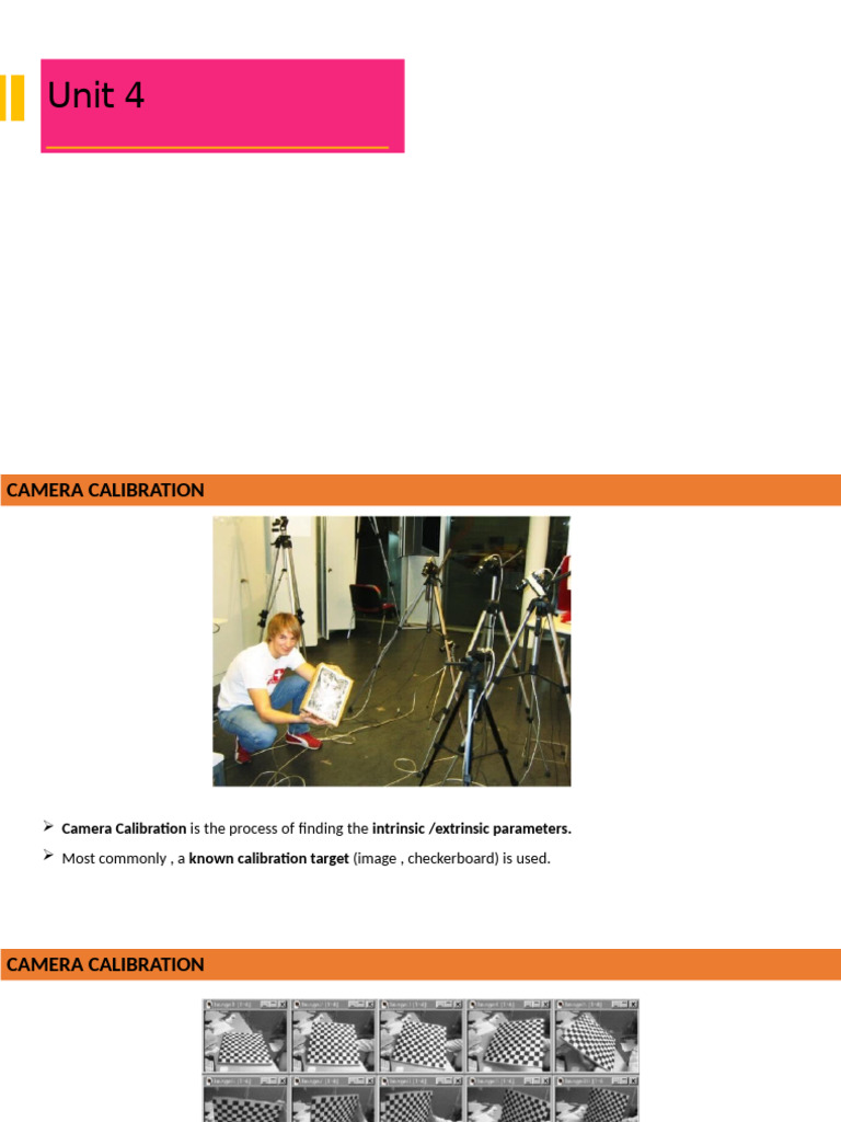 Lecture 5 -Camera calibration | PDF | Imaging | Image Processing