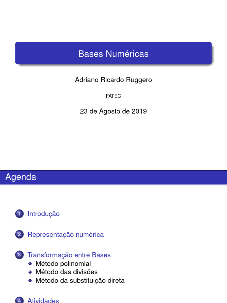 Bases Numéricas | PDF | Aritmética | Matemática