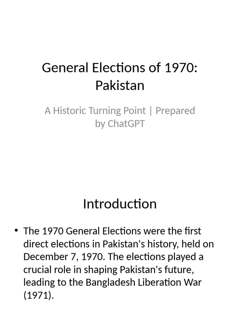 1970 Elections Pakistan | PDF | Politics Of Asia | Bangladesh