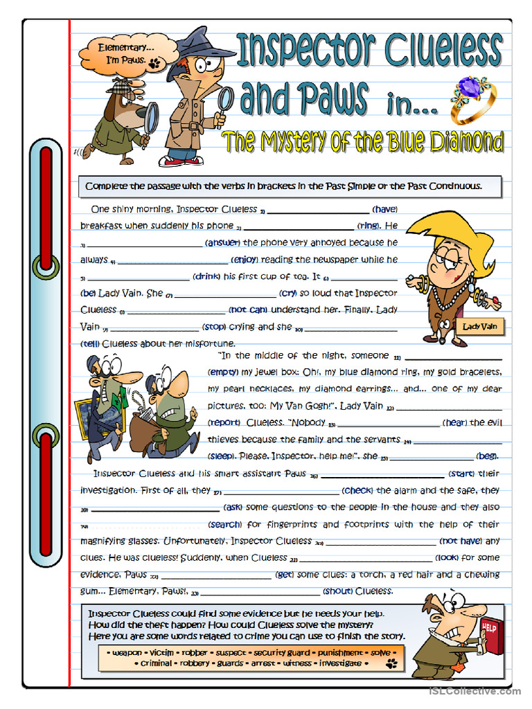 Inspector Clueless and Paws - PDF Past Tenses | PDF