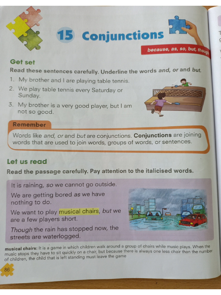 Class 3 Lesson 15 Conjunctions | PDF
