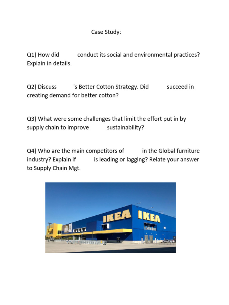 IE475 - Case Study 3 - IKEA Questions | PDF