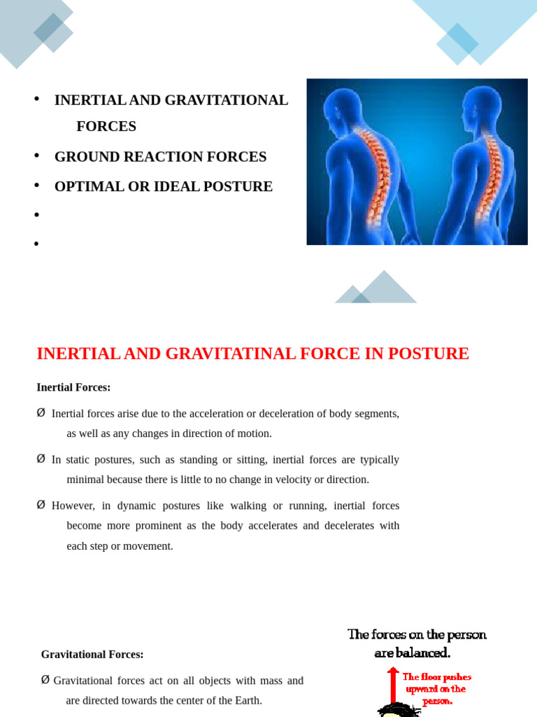 Posture Presentation | PDF | Force | Acceleration