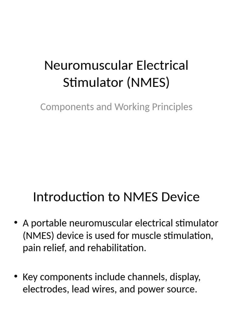 NMES Device Presentation | PDF