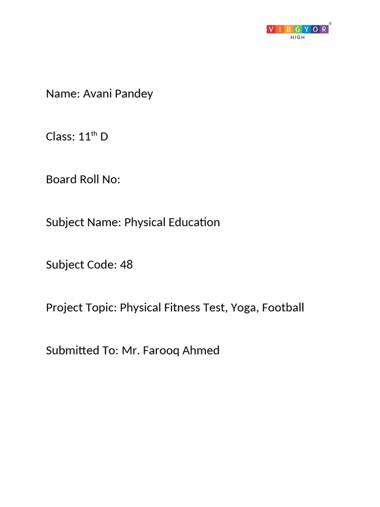 12 CBSE Project Front Page & Acknowledgment | PDF