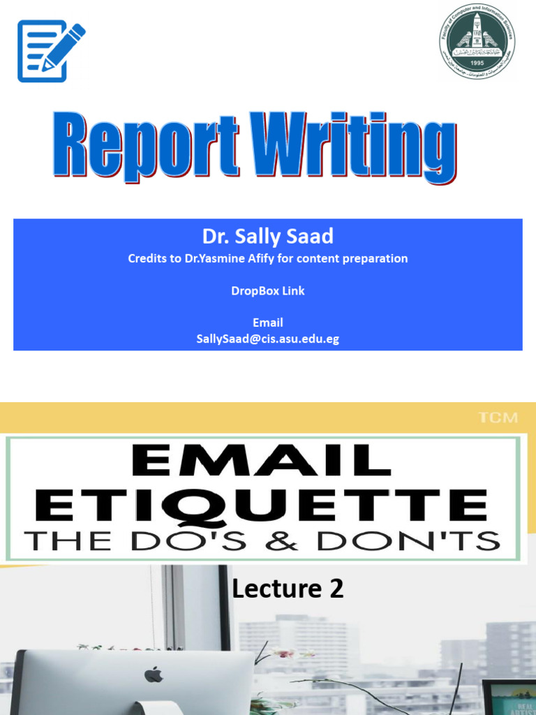 RW'24 - Lec2 - Email Etiquette | PDF