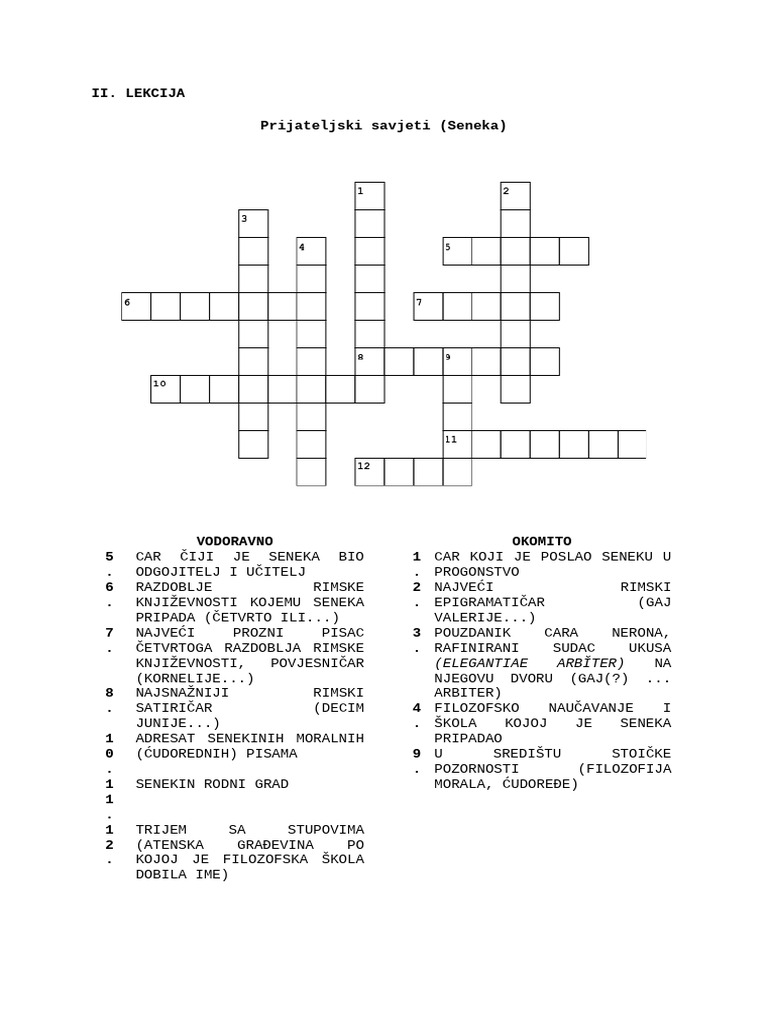 II. LEKCIJA (Seneka) | PDF