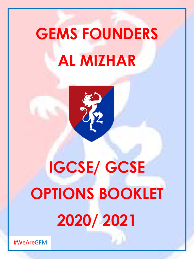 GFM GCSE Options Booklet 2021-2022 v11 | PDF | Critical Thinking | Science