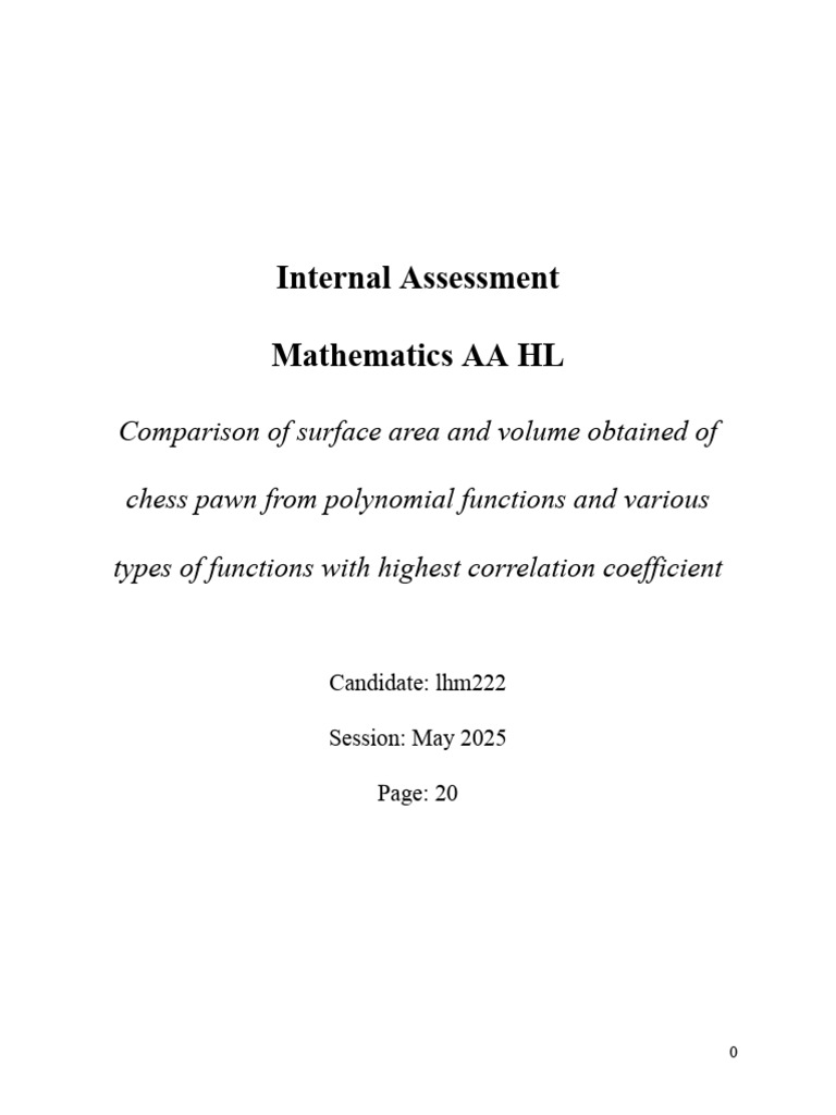 IB Mathematics AA HL IA | PDF | Integral | Function (Mathematics)