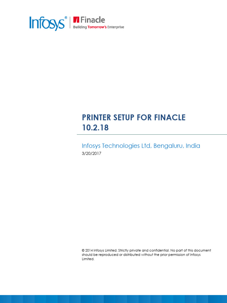 Printer Setup For Finacle 10 - Win10 | PDF | Printer (Computing) | Computing