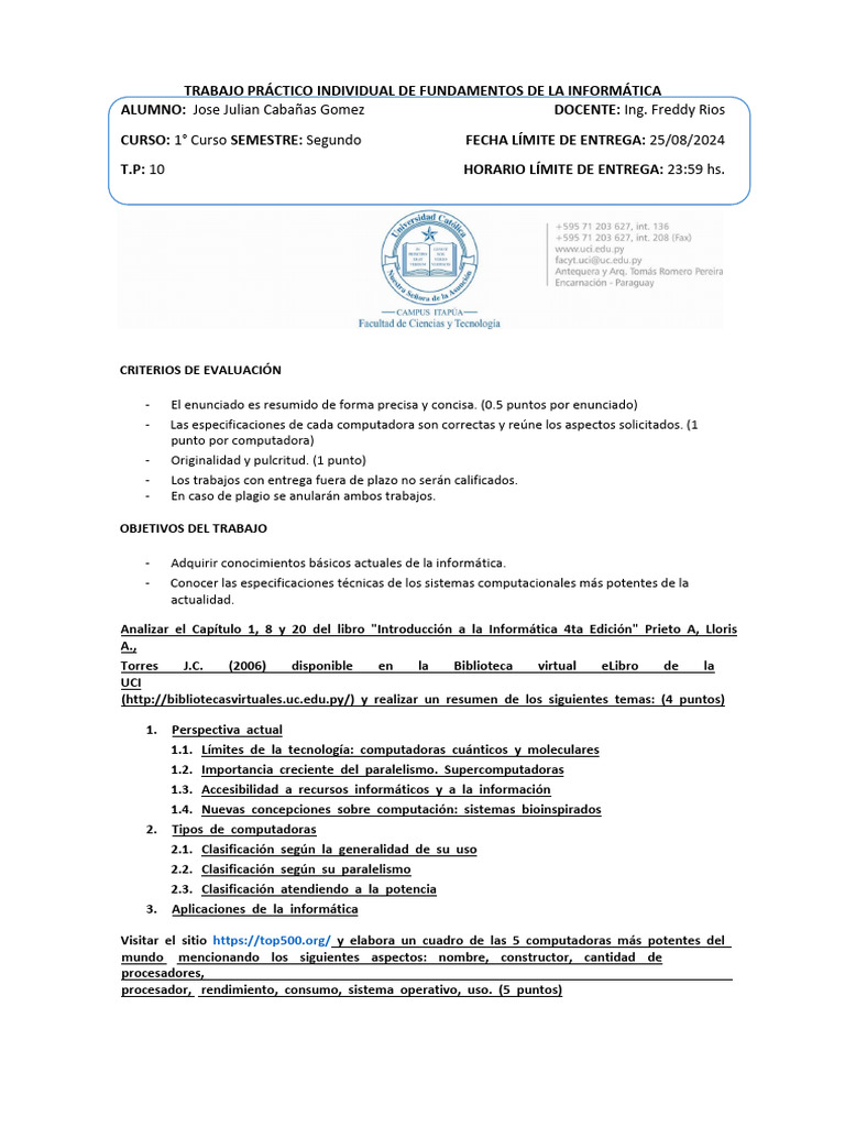 3ra Actividad Fundamento Informatica(1) | PDF | Computación cuántica ...