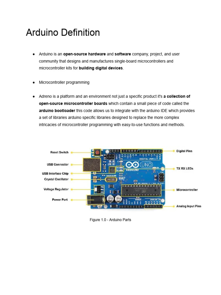 Arduino Notes 1 | PDF | Arduino | Microcontroller Arduino Notes 1 | PDF | Arduino | Microcontroller