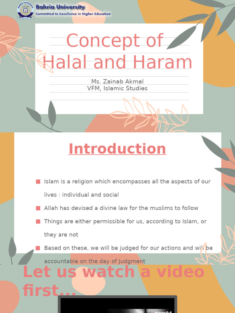 Concept of Halal and Haram | PDF | Islamic Jurisprudence | Abrahamic ...