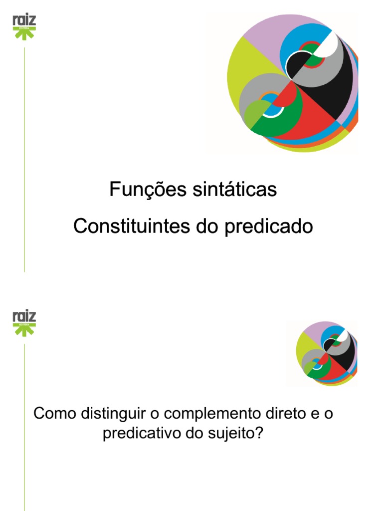 Como Distinguir o Complemento Direto e o Predicativo Do Sujeito | PDF