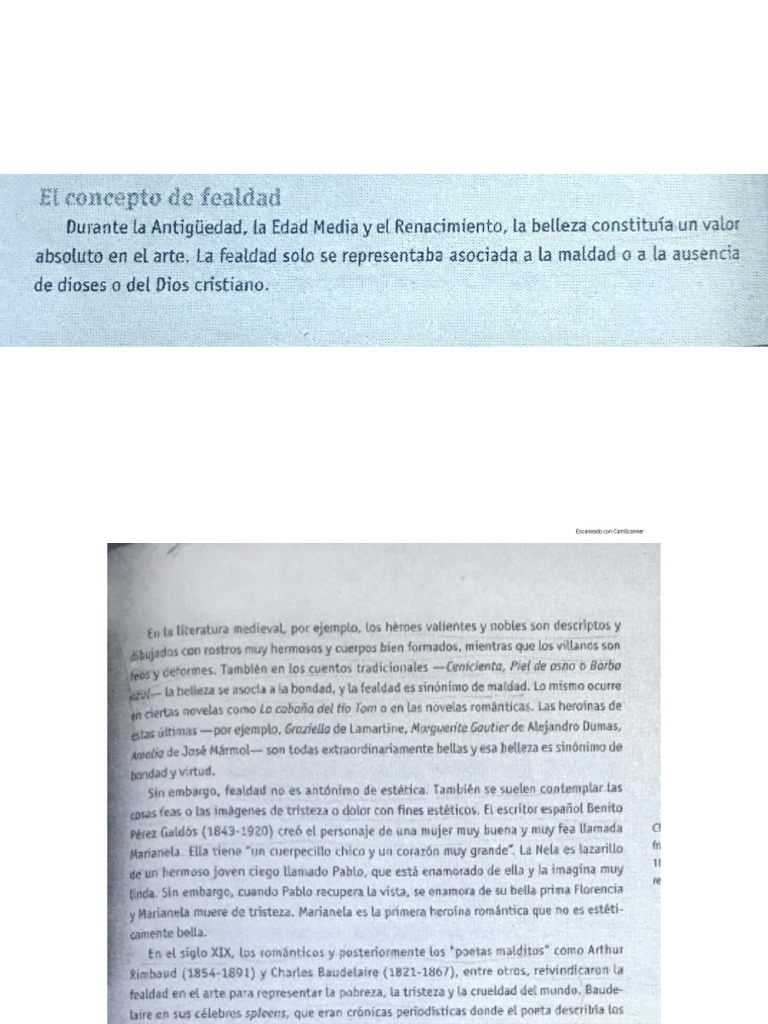 Los conceptos de belleza y fealdad en el arte. | PDF