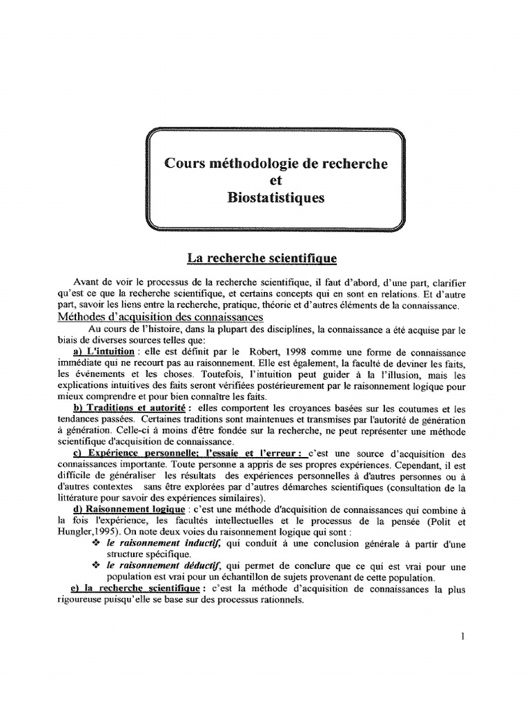 Méthodologie de Recherche | PDF