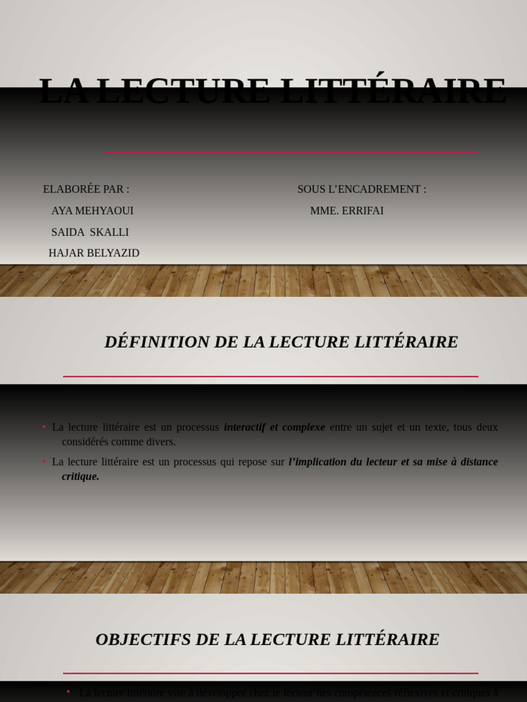Définition de la lecture littéraire | PDF | Métaphore
