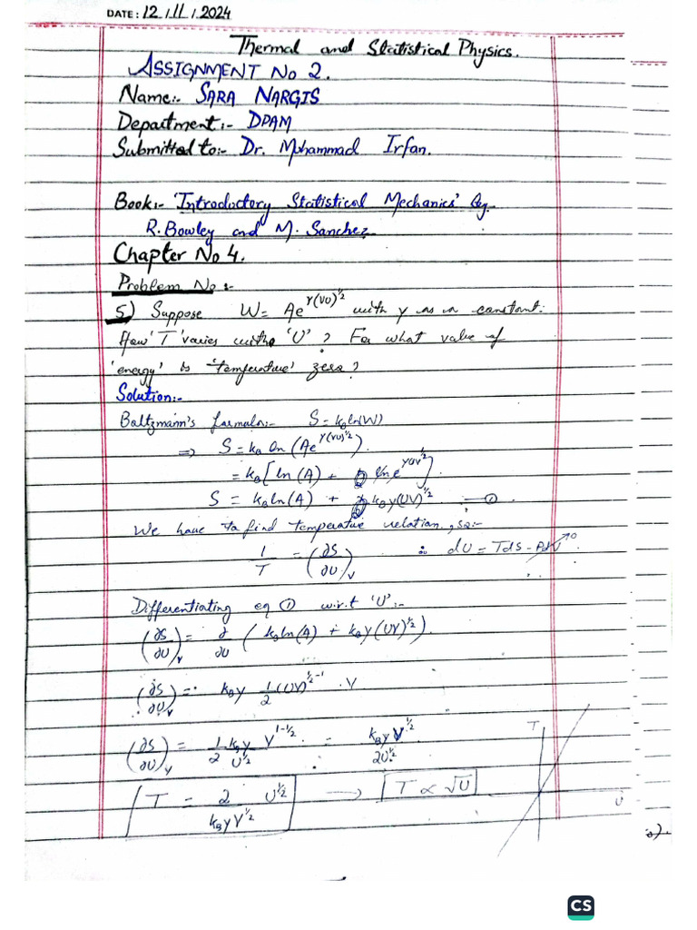 Book: Introductory Thermal and Statistical Physics by R.Rowley and ...