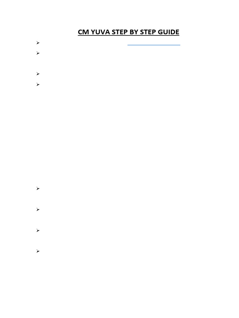 CM Yuva Scheme Process | PDF