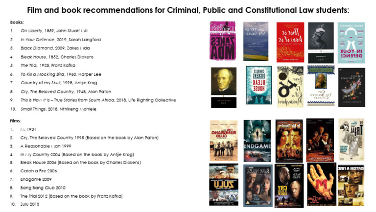 Law Students' Film and Book Guide | PDF