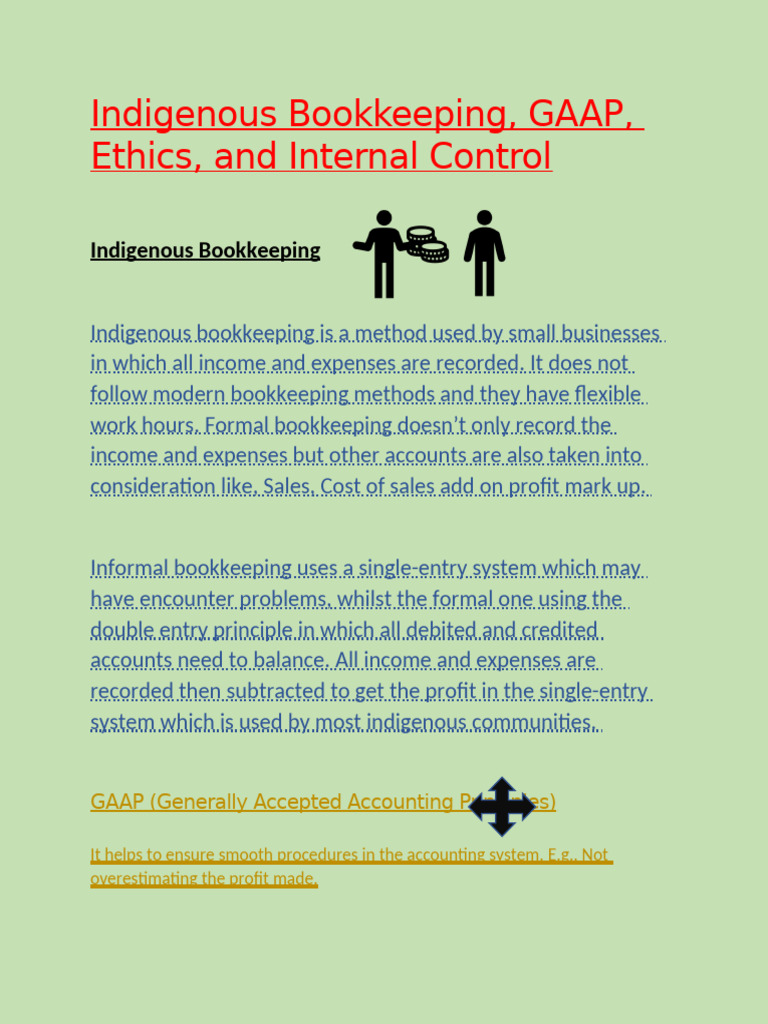 Indigenous Bookkeeping | PDF | Bookkeeping | Expense