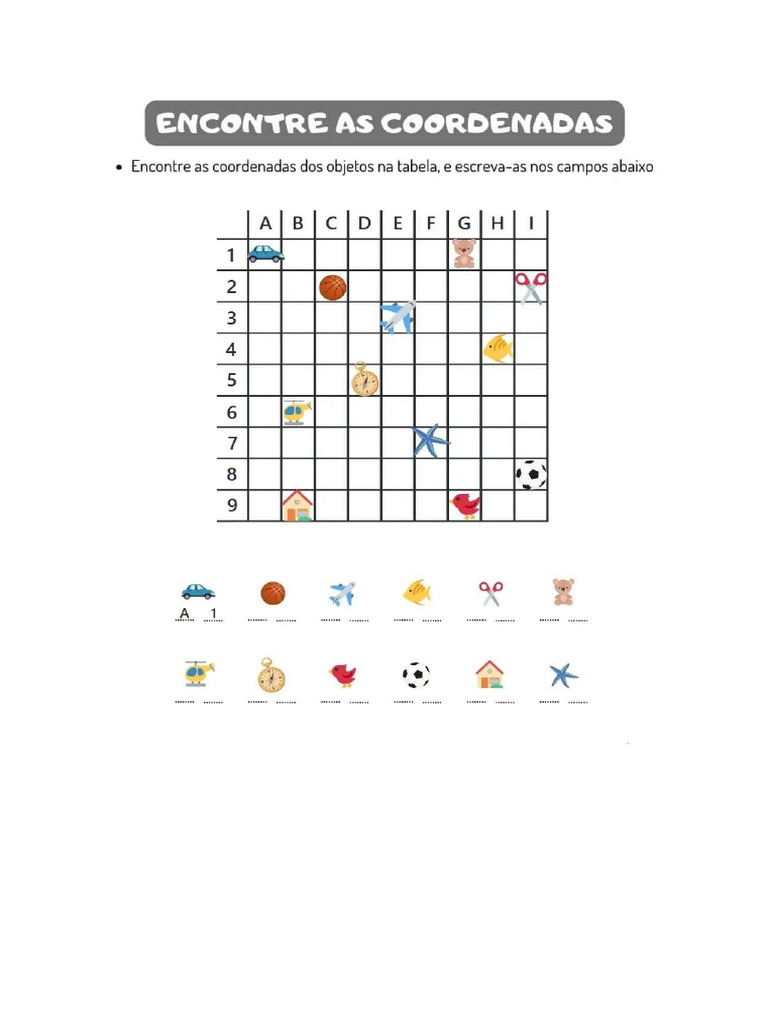 Atividade Coordenadas | PDF