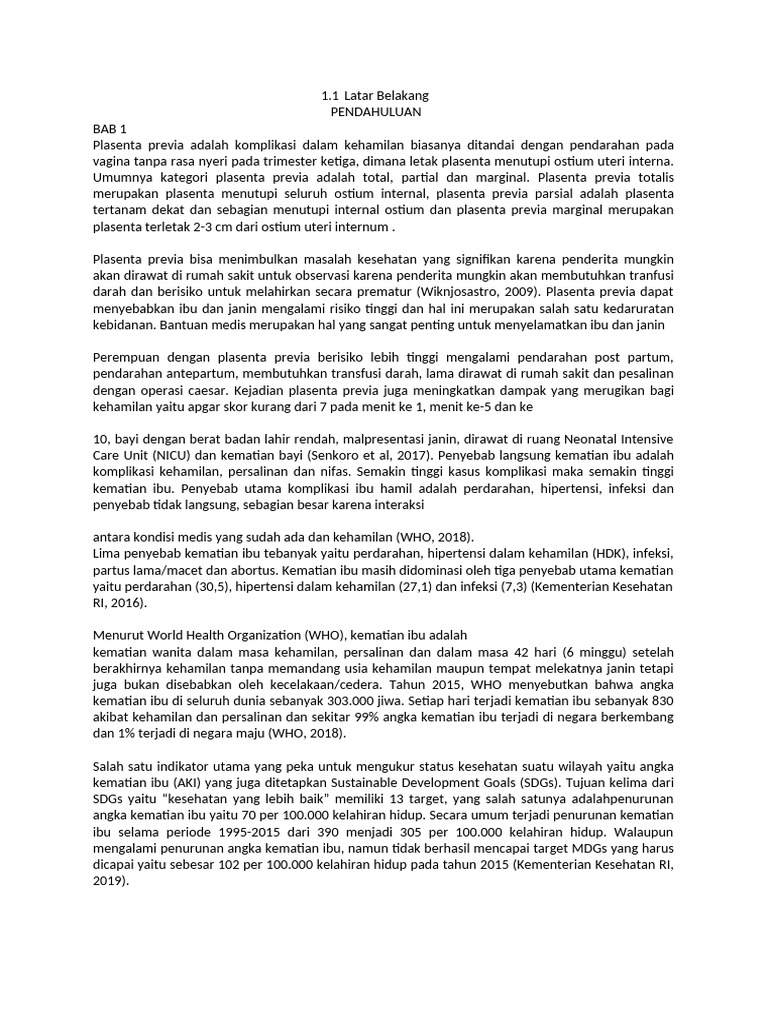 Plasenta Previa | PDF