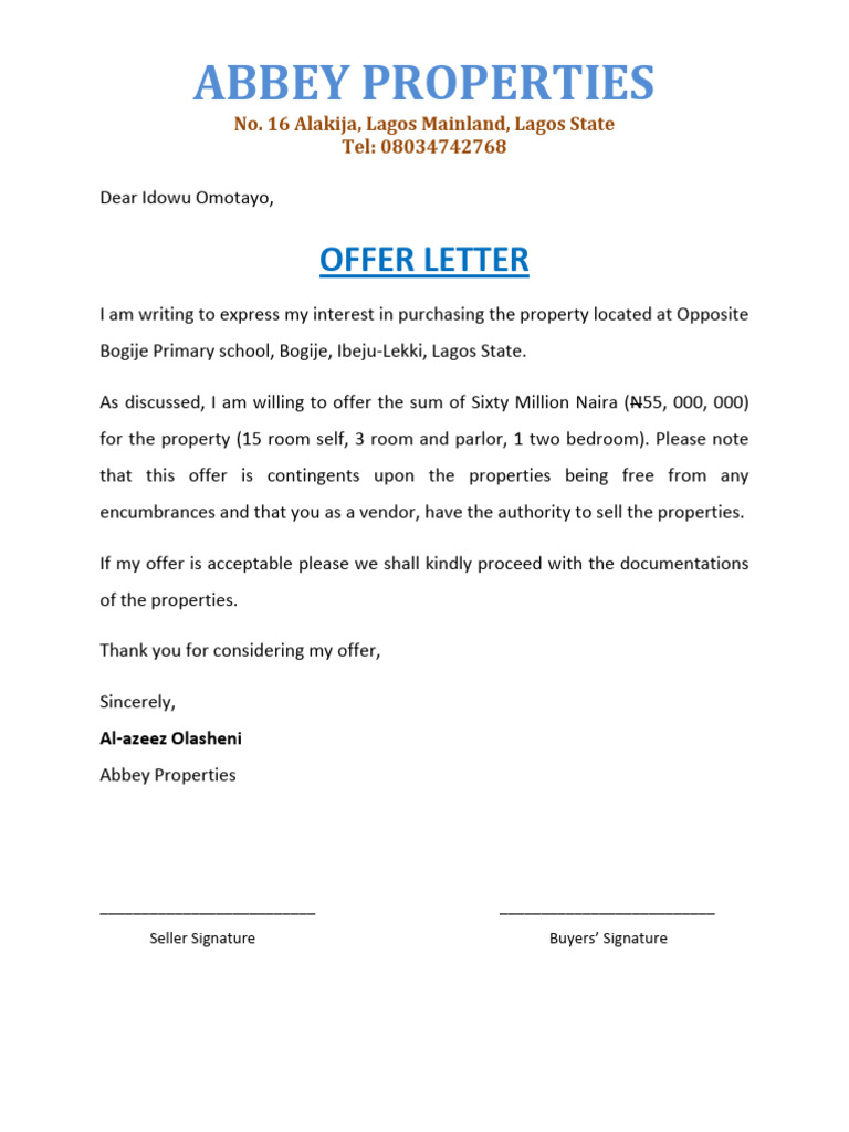 Offer Letter | PDF