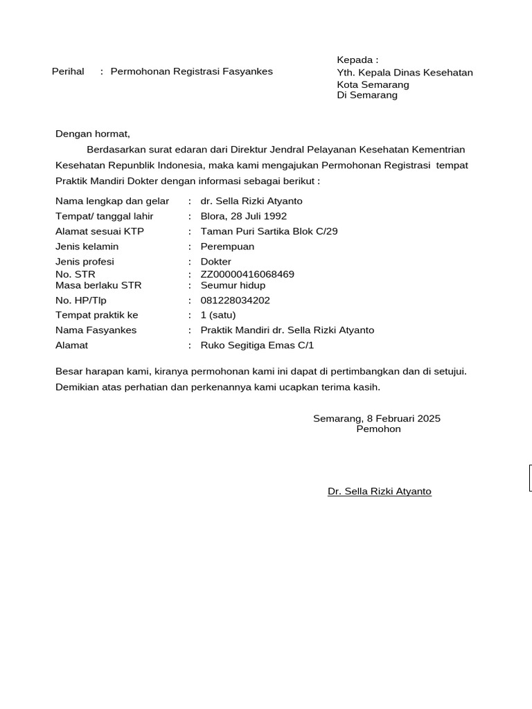 FORM_PERMOHONAN_SURAT_KETERANGAN_DI_FASYANKES | PDF