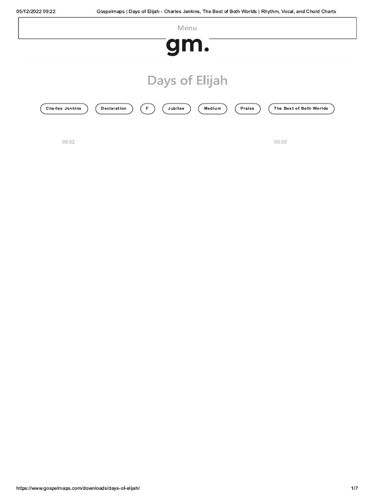 Gospelmaps - Days of Elijah - Charles J.. | PDF