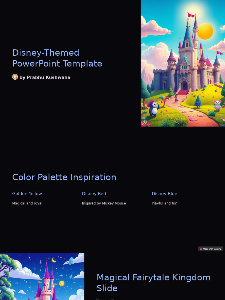 Disney Themed PowerPoint Template | PDF