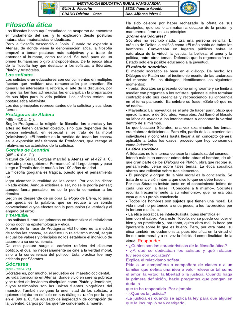 Filosofía Ática y Sofistas en Atenas | PDF | Aristóteles | Sócrates