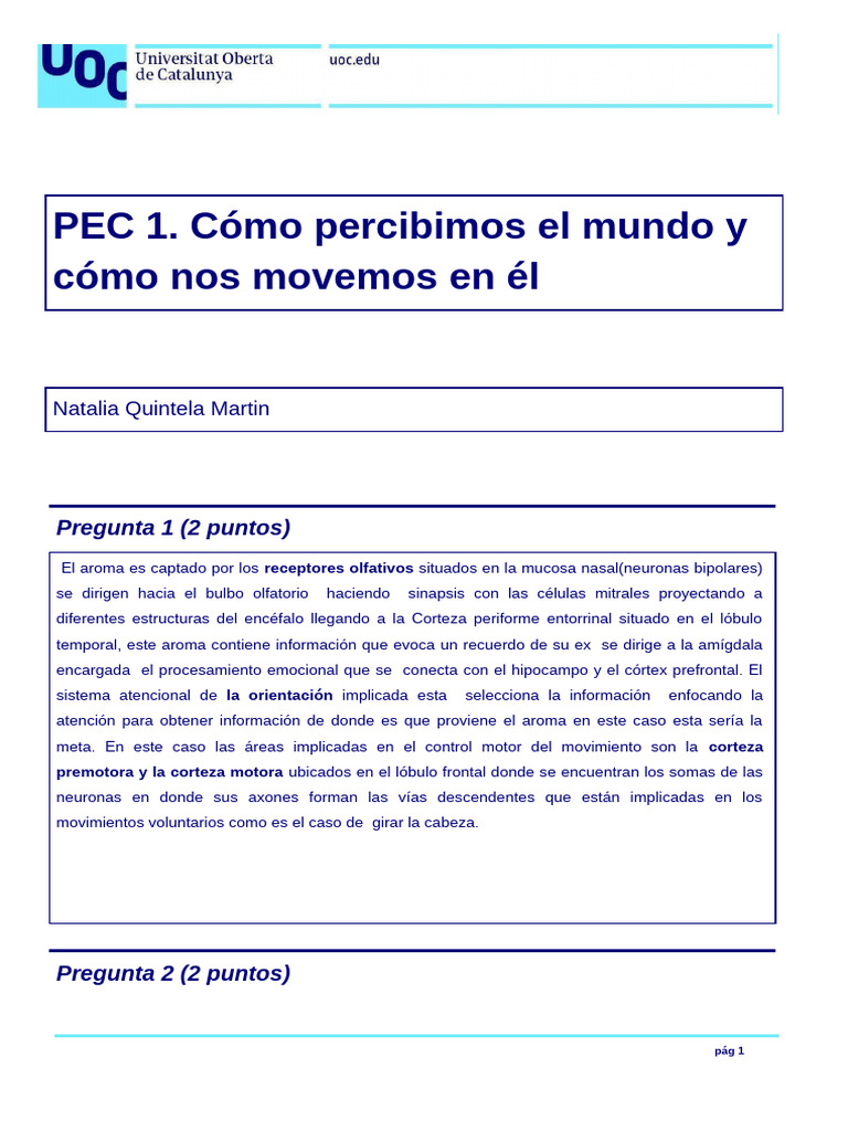 80.290_PEC1_Entrega_20241 PSICOLOGIA FISIOLOGICA | PDF | Sistema somatosensorial | Atención