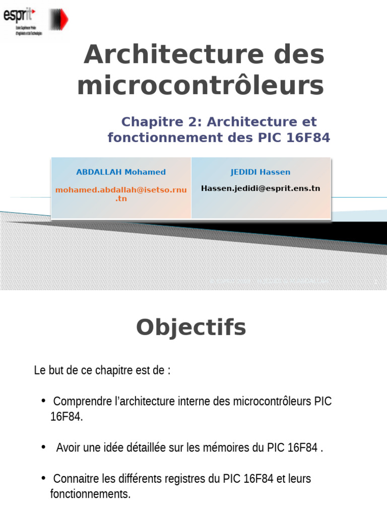 Architecture du microcontrôleur PIC 16F84 | PDF | Circuit intégré ...