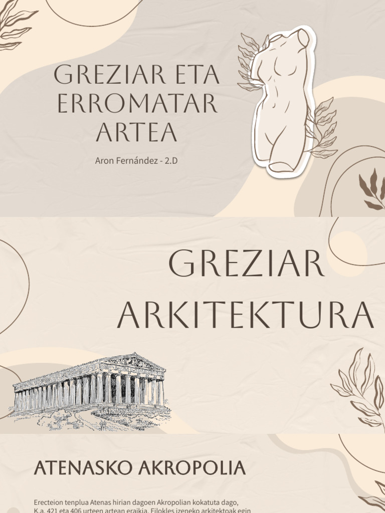 Greziar Eta Erromatar Artea | PDF