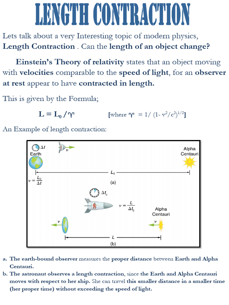 Length Contraction | PDF