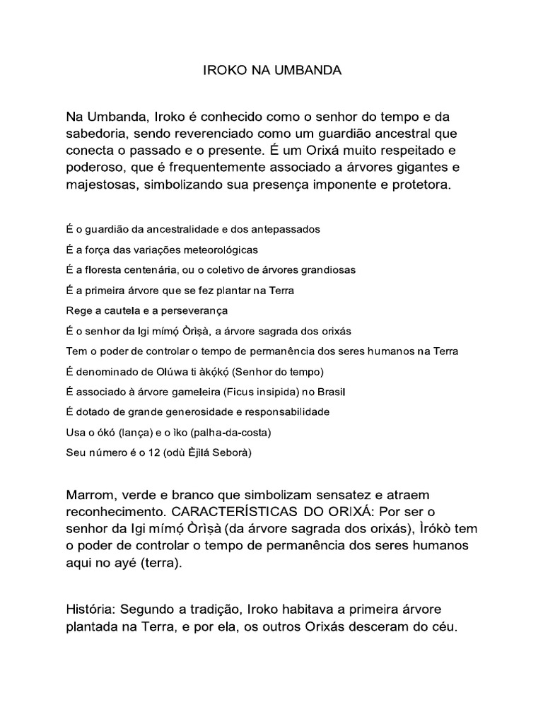 Iroko Na Umbanda | PDF