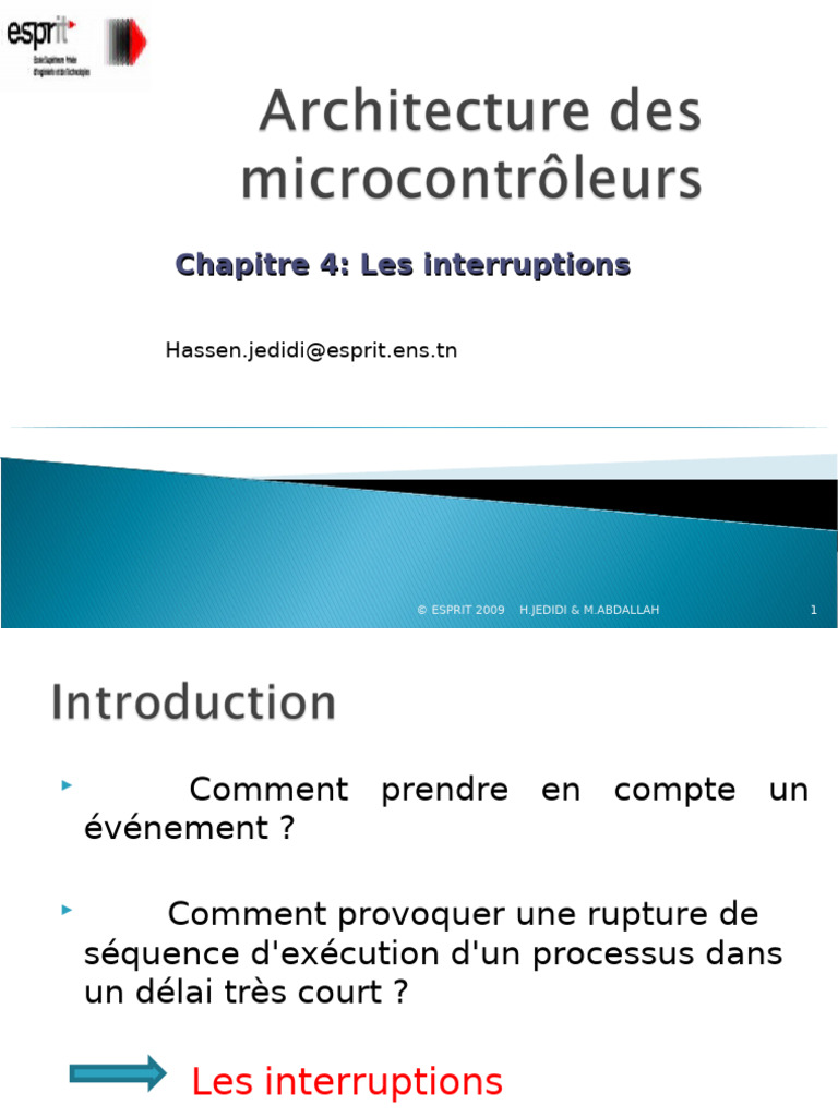 Chapitre4-Interruption | PDF | Programme informatique | Programmation