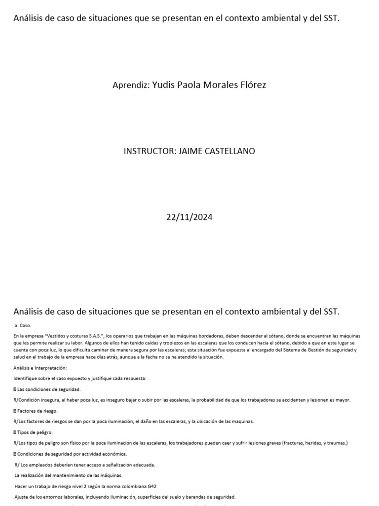 Análisis de Caso de Situaciones Que Se Presentan en El Contexto ...