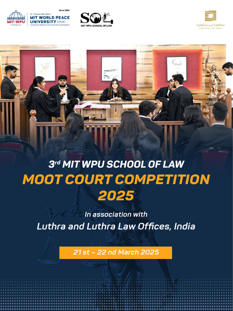 3rd MIT WPU SCHOOL OF LAW MOOT COURT COMPETITION Brochure - 17.1.24 1 Compressed | PDF ...