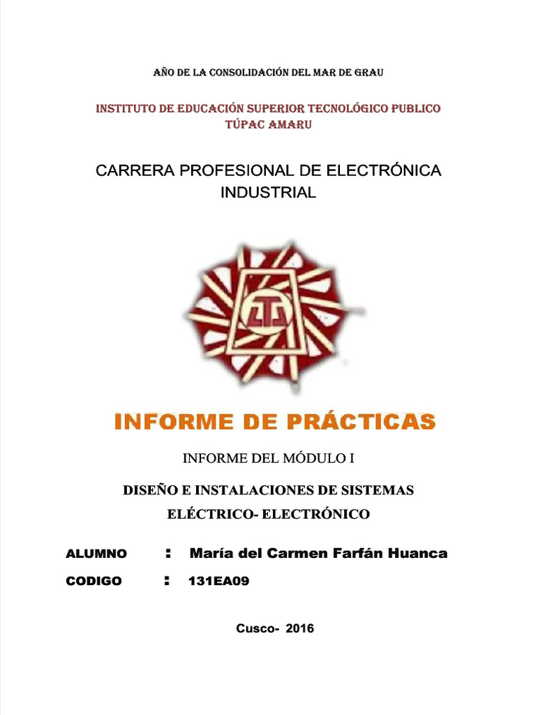 PDF Informe de Practicas Modulo 1 Corregido Compress | PDF | Aislador (Electricidad ...