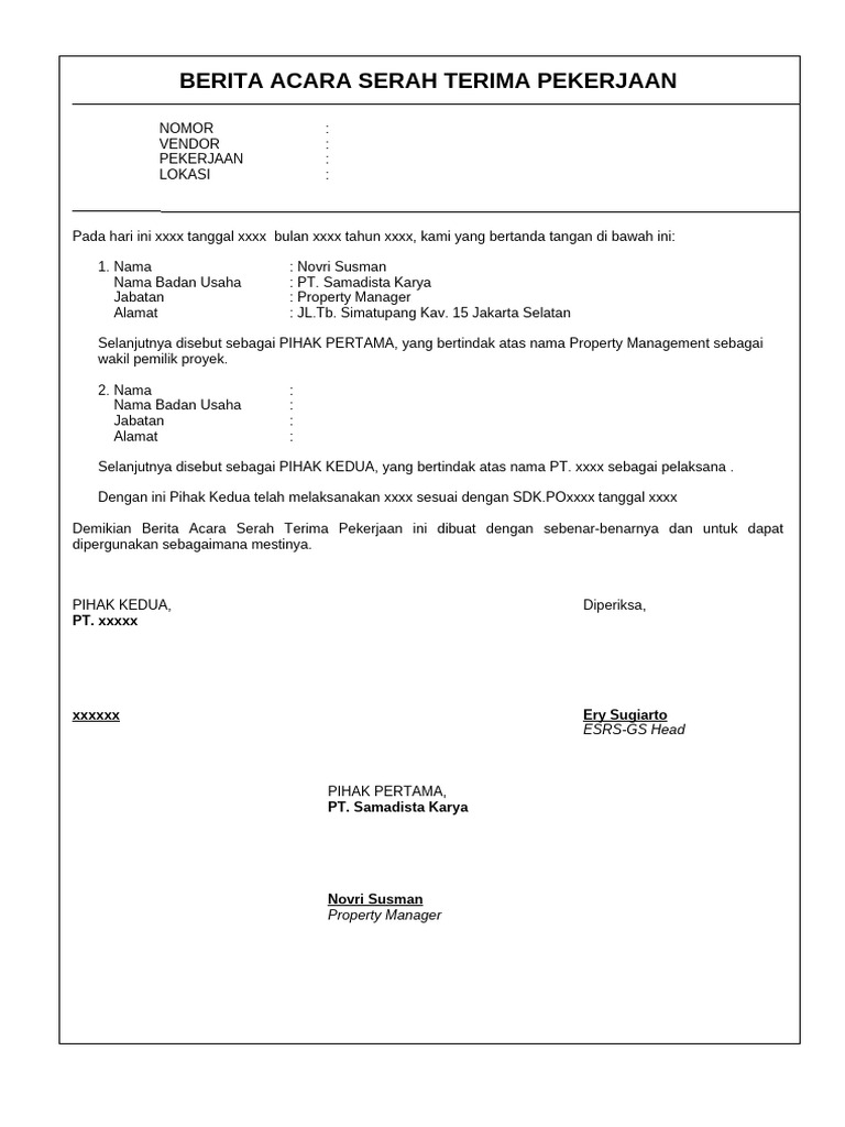 Contoh Bast (Esrs) | PDF