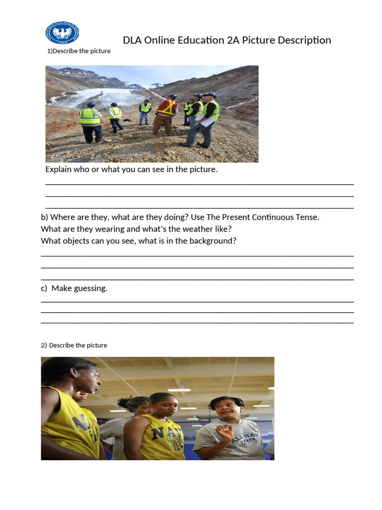 DLA Online Picture Description Guide | PDF