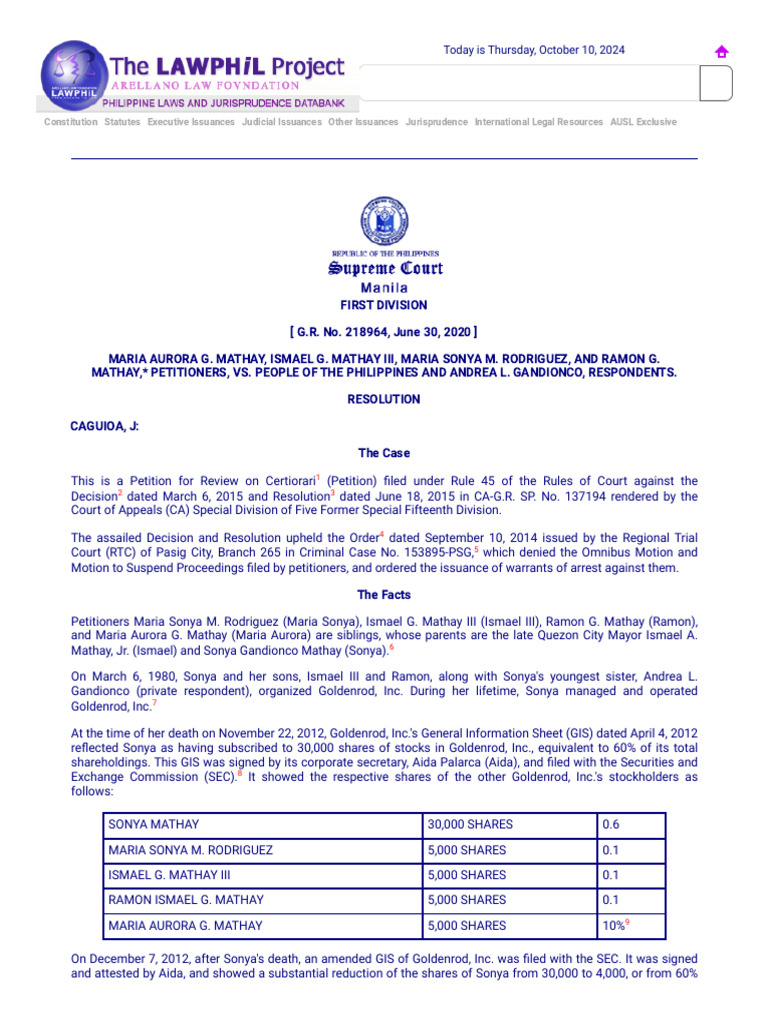 mathay v. people | PDF | Injunction | Lawsuit