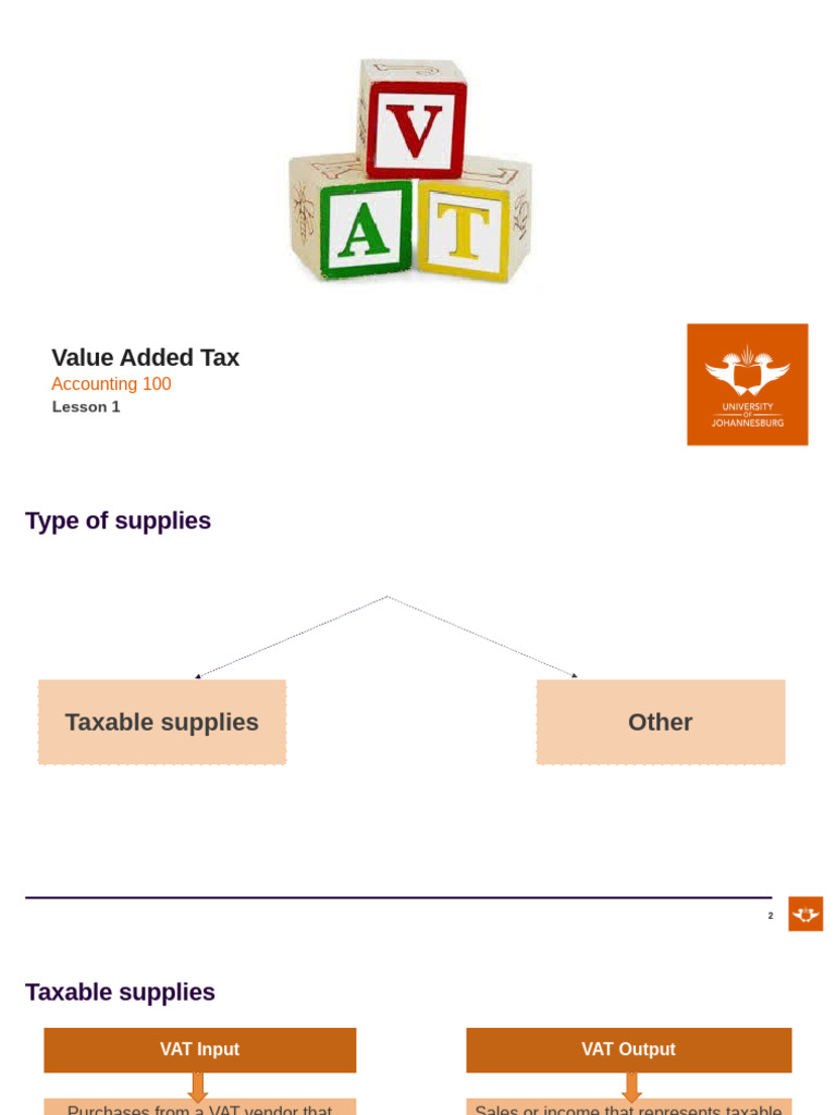 Chapter 8 CLASS Lecture 1 2024 | PDF | Value Added Tax | Expense